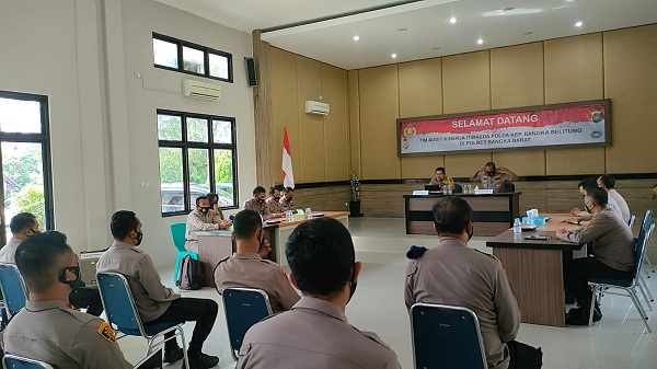 Polres Bangka Barat Kedatangan Tim Audit Itwasda Polda Polda Kep. Babel - Tribratanews Polda Babel