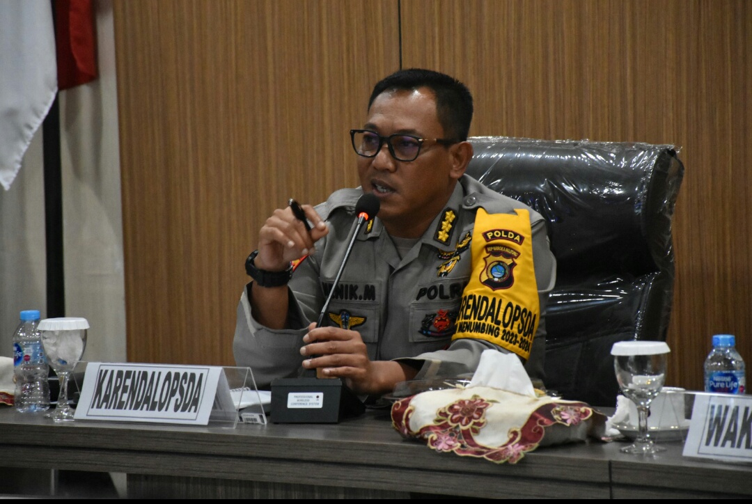 Karo Ops Polda Babel Sampaikan Paparan Saat Anev OMB, Ini isinya - Tribratanews Polda Babel